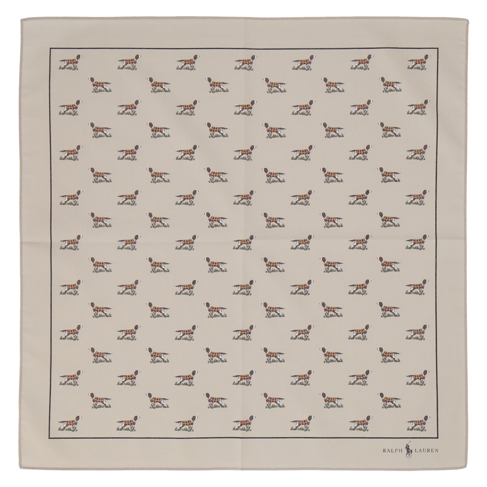 【NEW】紳士プリントハンカチ #121b ドッグ ベージュ – INTERMODE KAWABE