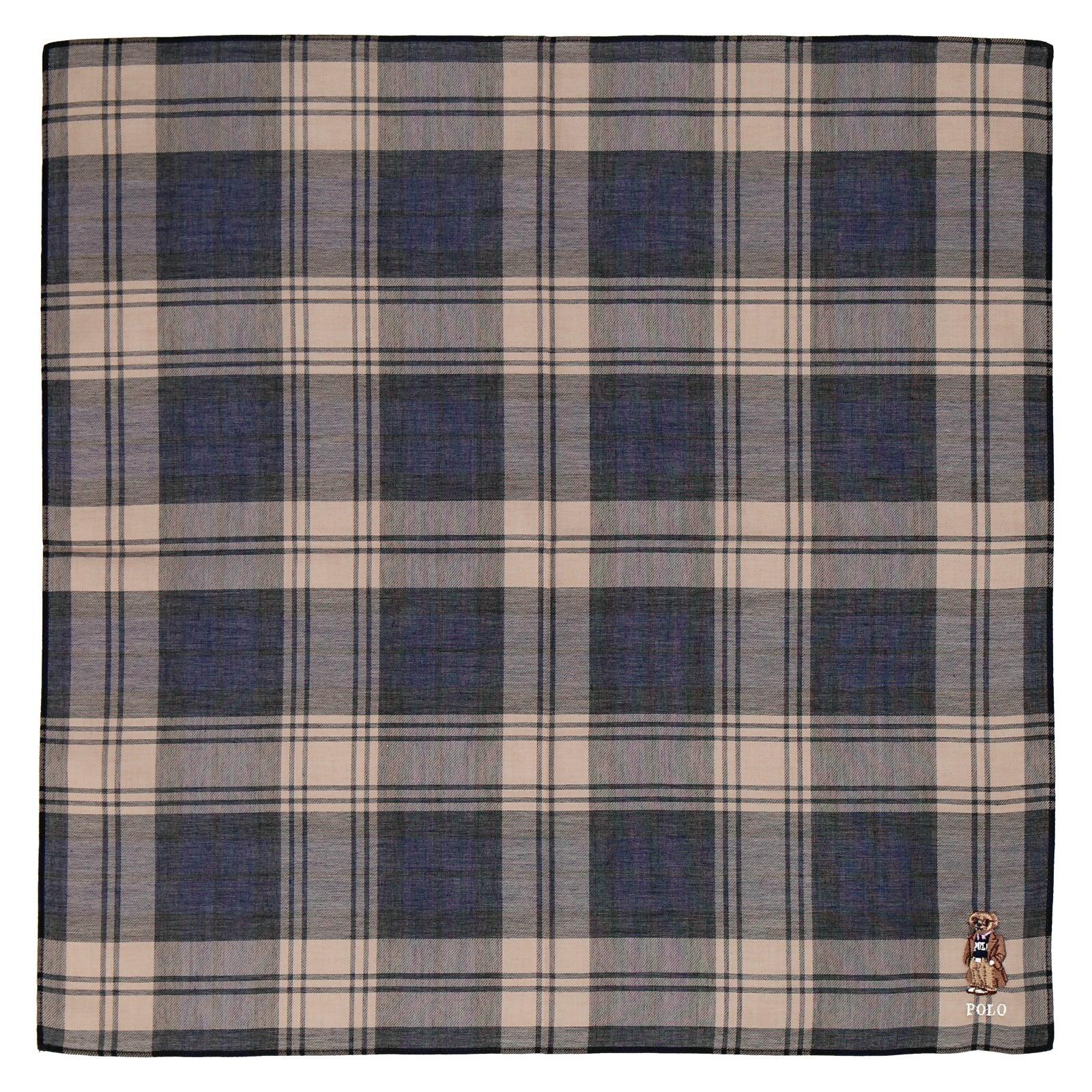 紳士先染ハンカチ #122b ポロベア ベージュ – INTERMODE KAWABE