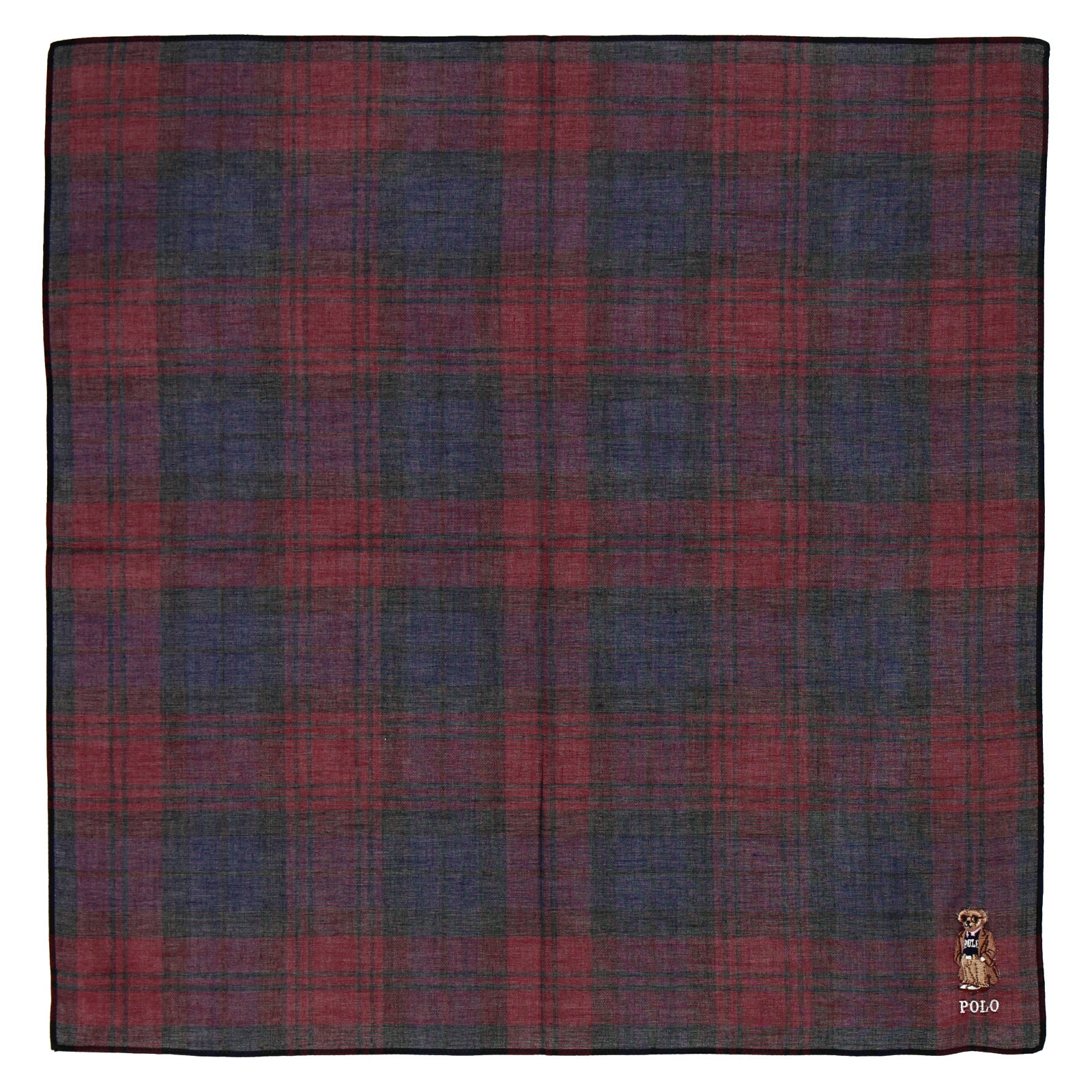 紳士先染ハンカチ #122c ポロベア ワイン – INTERMODE KAWABE