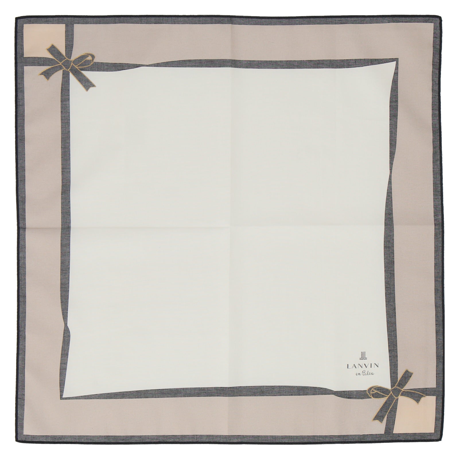 婦人プリントハンカチ #173b ベージュ – INTERMODE KAWABE