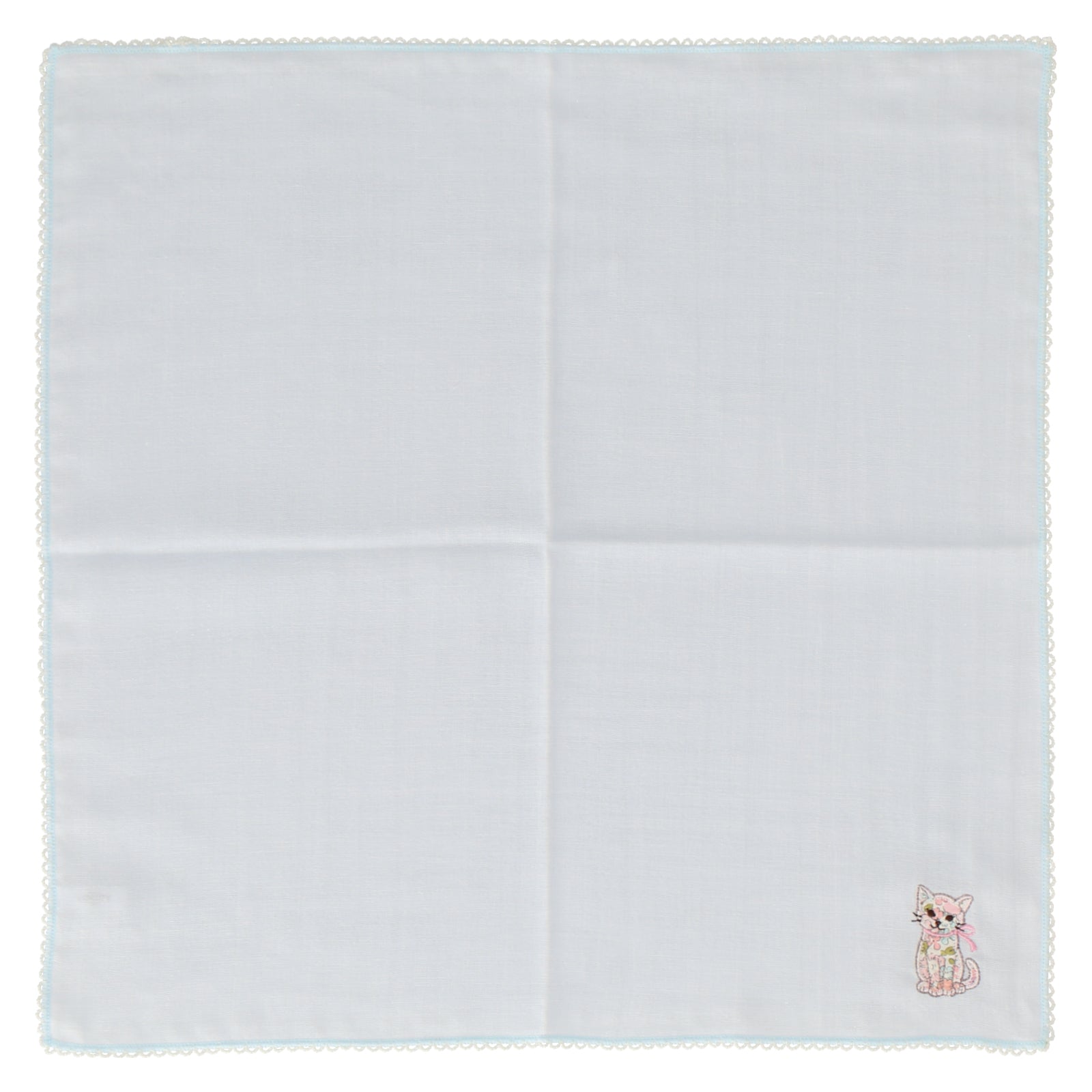 ガーゼハンカチ キャット #190b ブルー – INTERMODE KAWABE