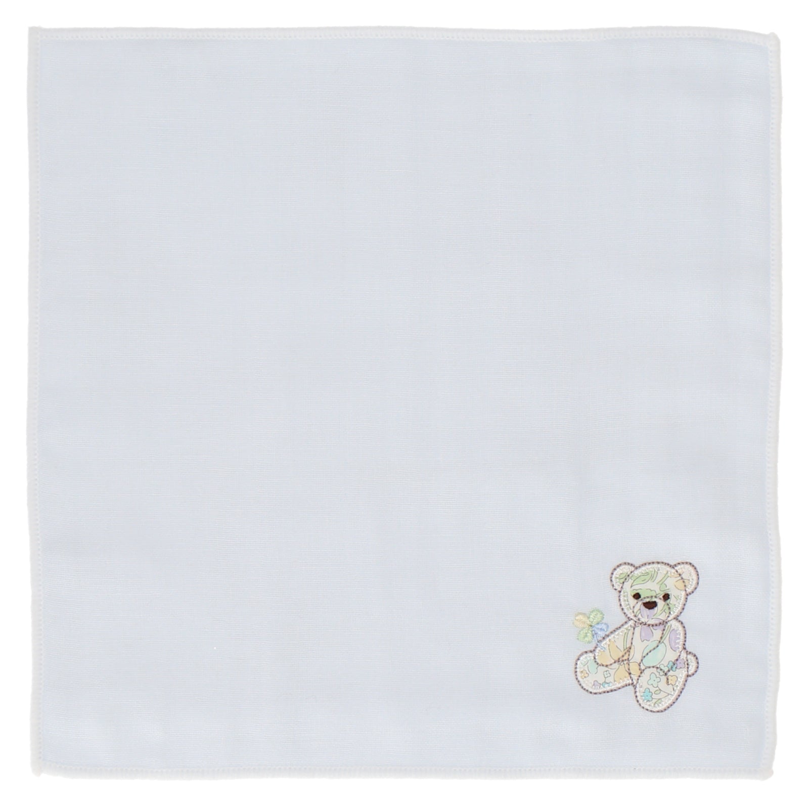 【NEW】8重ガーゼハンカチ テディベア #190b ブルー – INTERMODE KAWABE