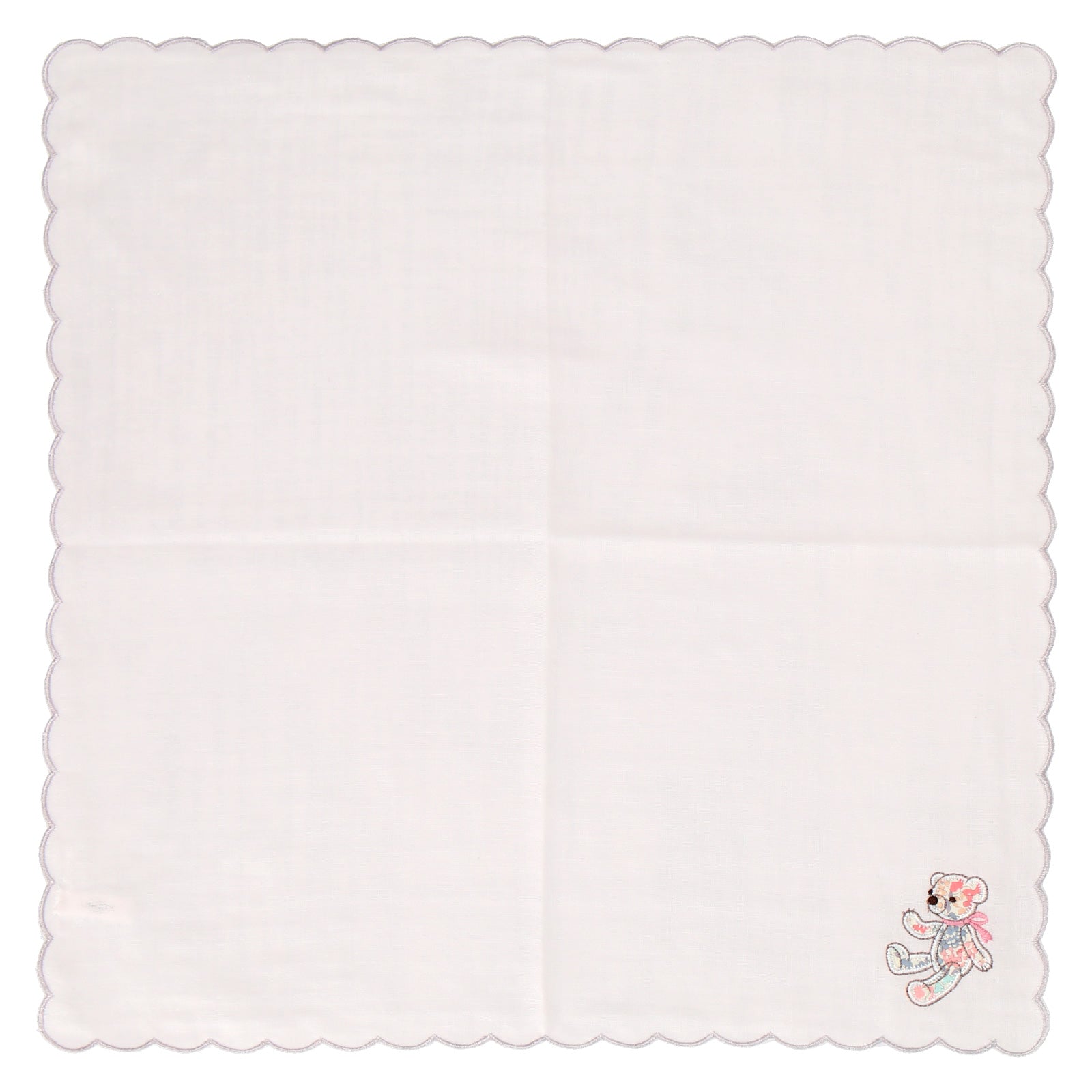 ガーゼハンカチ #190a テディベア ピンク – INTERMODE KAWABE