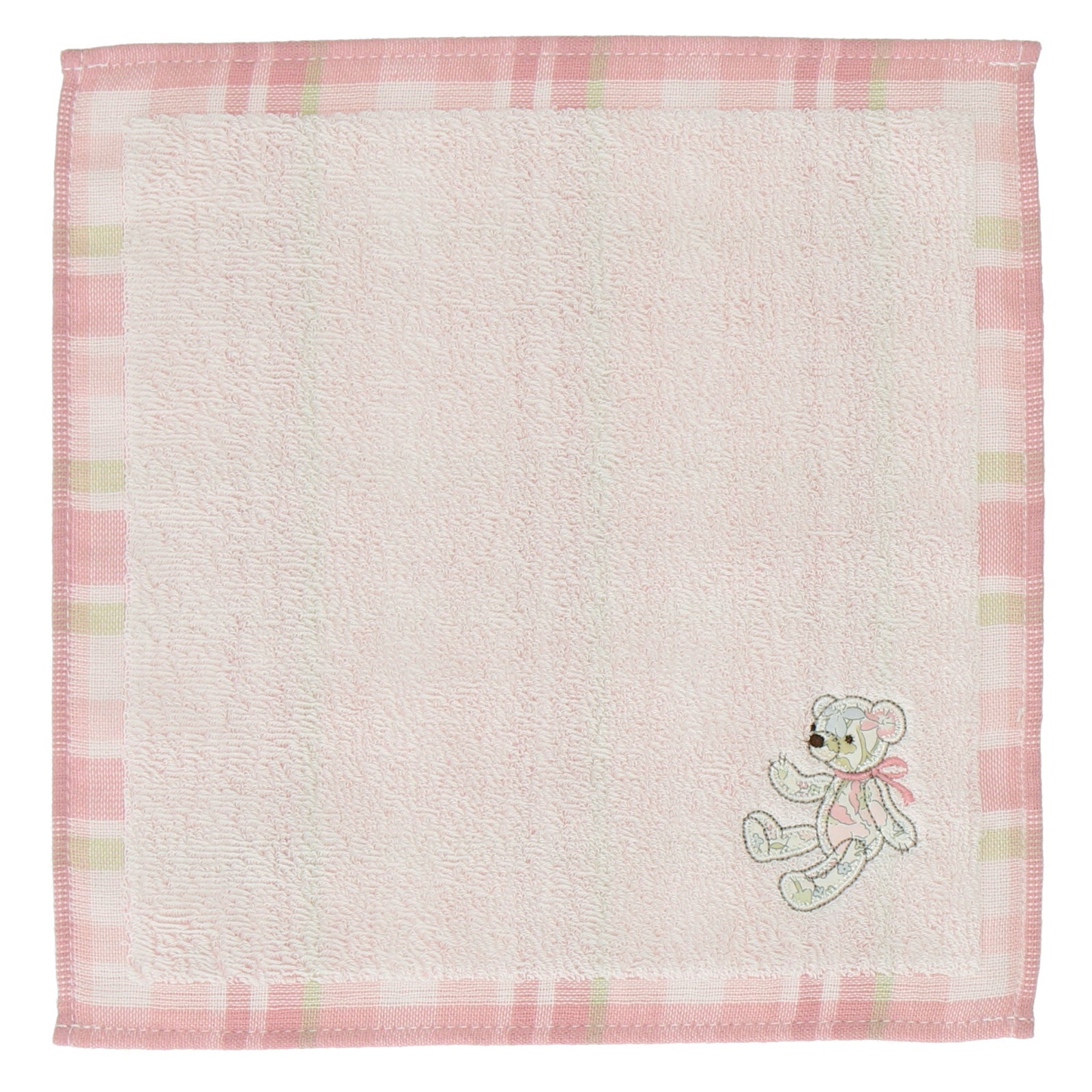 婦人タオルハンカチ #191a テディベア ピンク – INTERMODE KAWABE