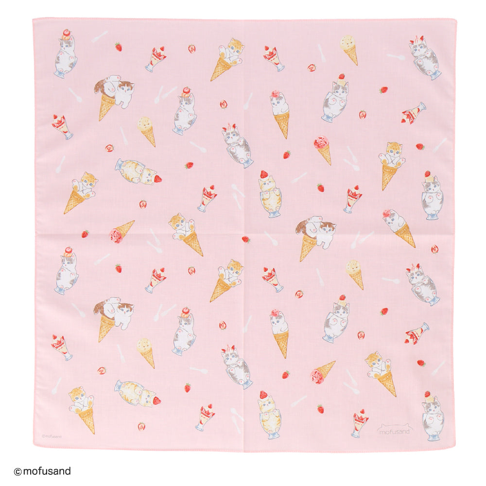 【NEW】プリントハンカチ にゃんこスイーツ #202a ピンク – INTERMODE KAWABE