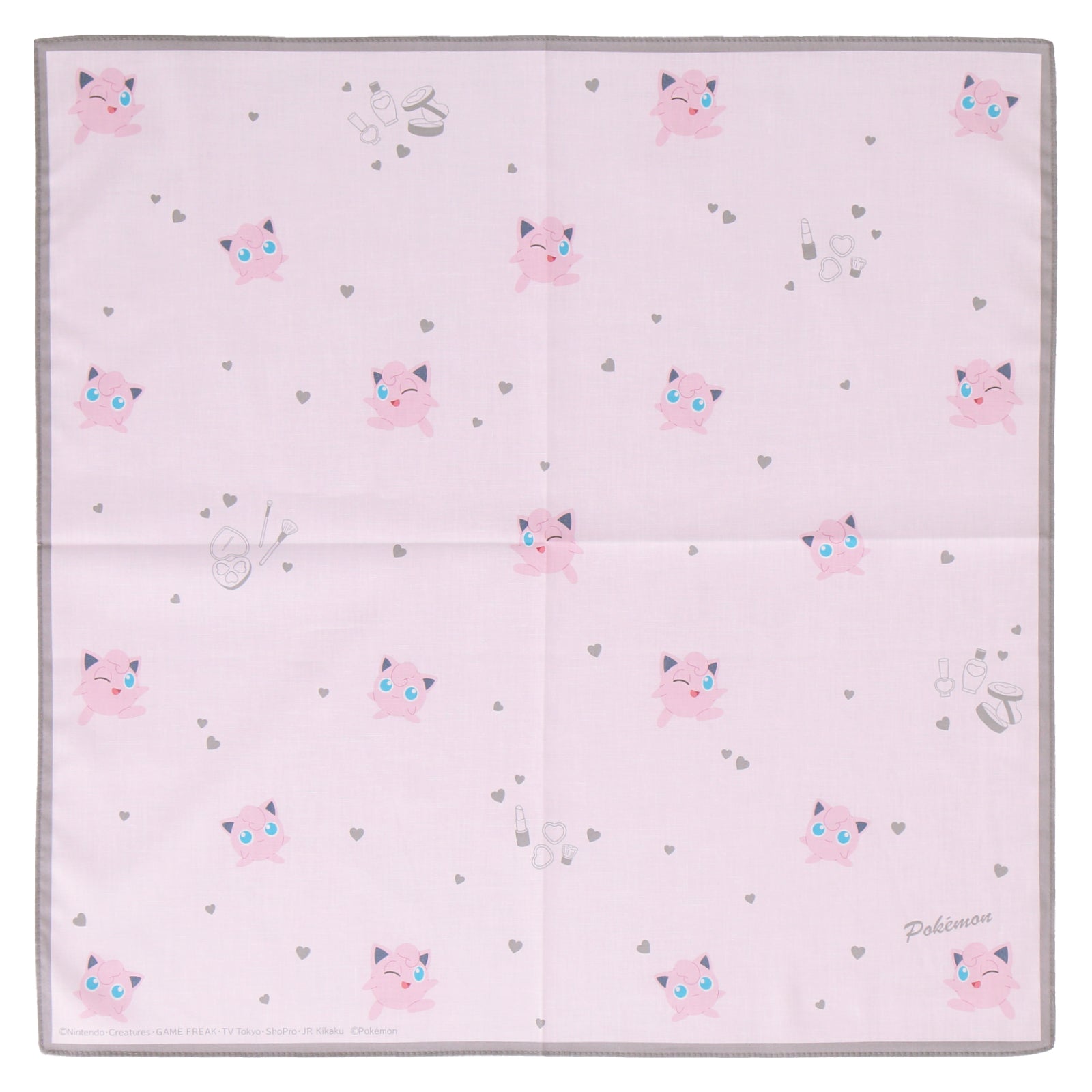 プリントハンカチ ミニハート #260c グレー – INTERMODE KAWABE