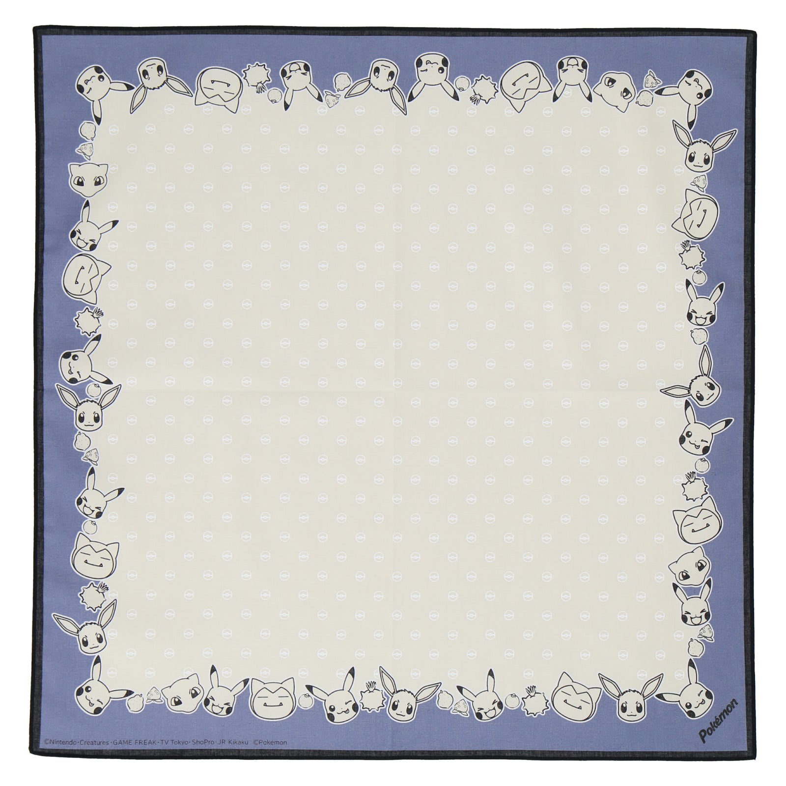 【NEW】プリントハンカチ モンスターボールドット柄 ネイビーブルー – INTERMODE KAWABE