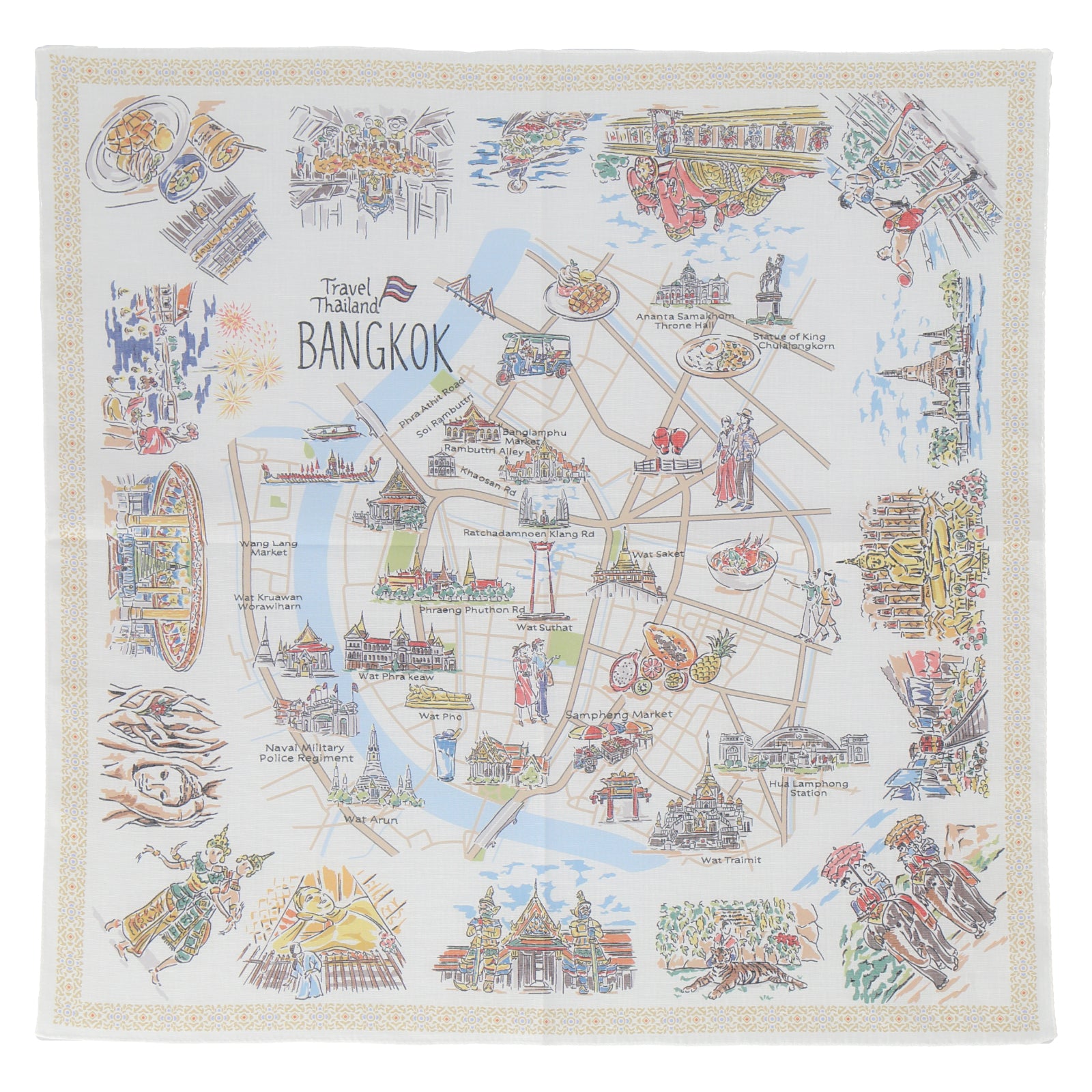 ハンカチ タイ バンコク #445a ベージュ – INTERMODE KAWABE