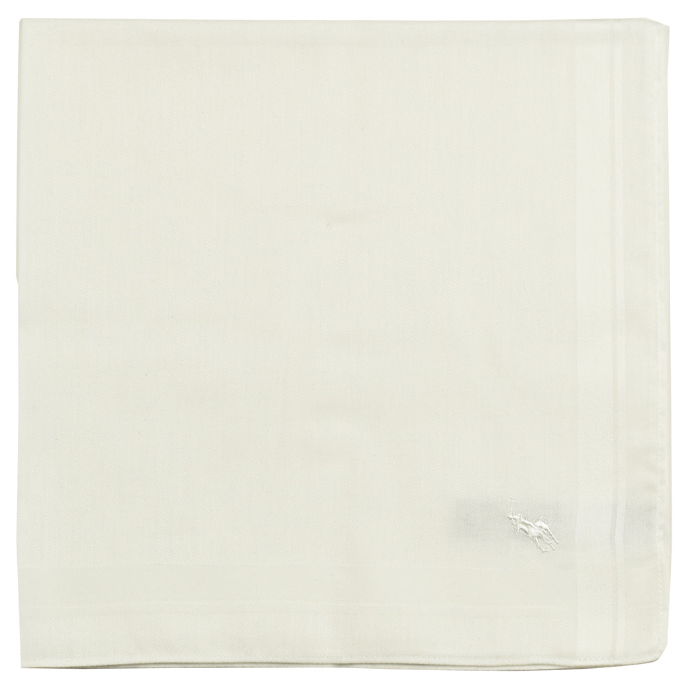 先染めハンカチ アクセントライン #122b ホワイト – INTERMODE KAWABE