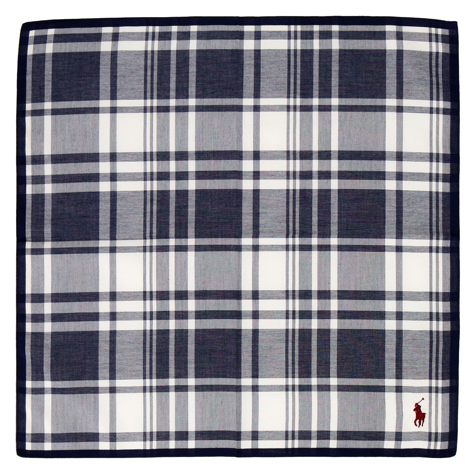 紳士先染ハンカチ #122a ポロポニー ネイビーブルー – INTERMODE KAWABE