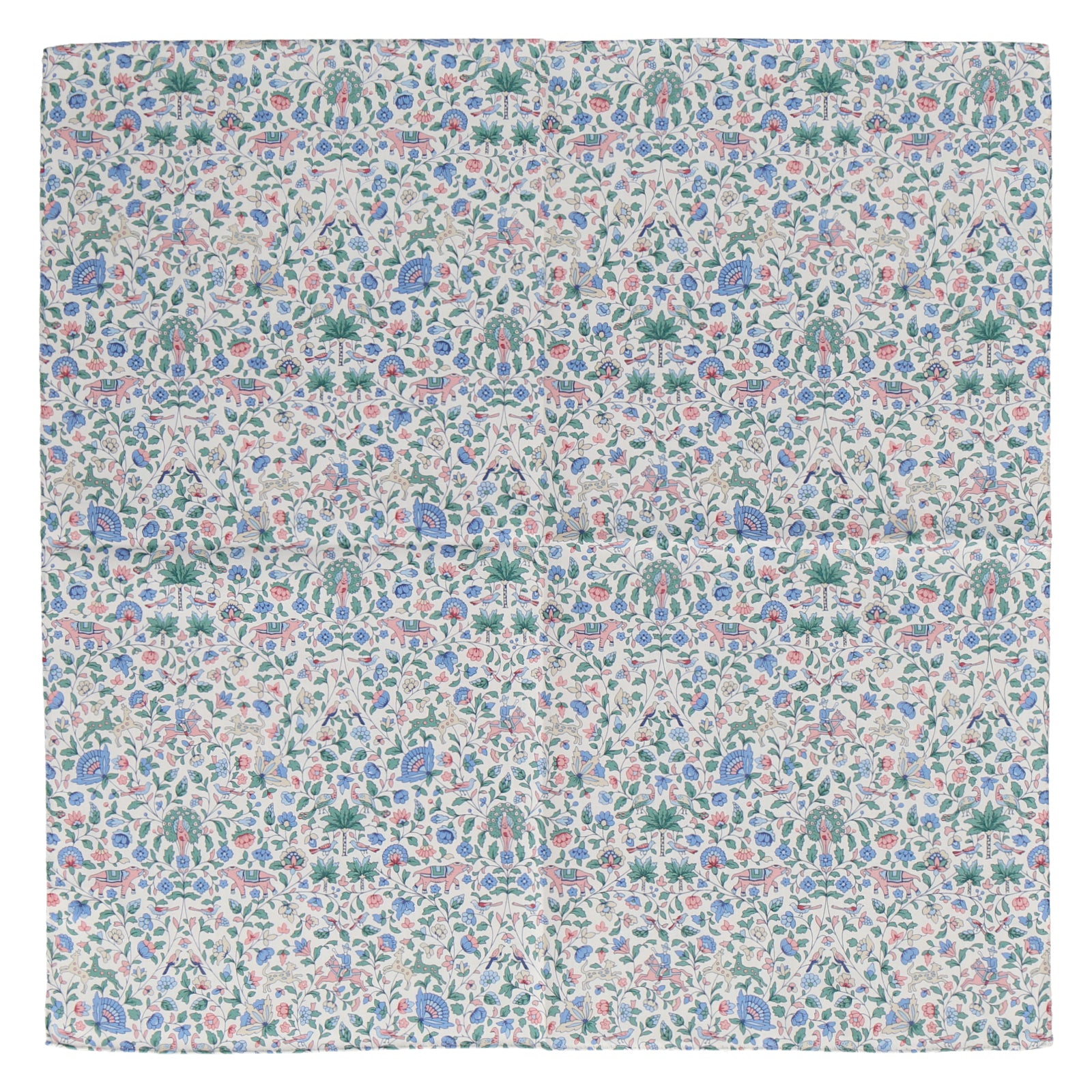 婦人プリントハンカチ #190b ブルー – INTERMODE KAWABE